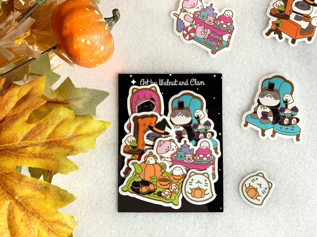 Kitties Midnight Tea Party Sticker Pack - Etsy