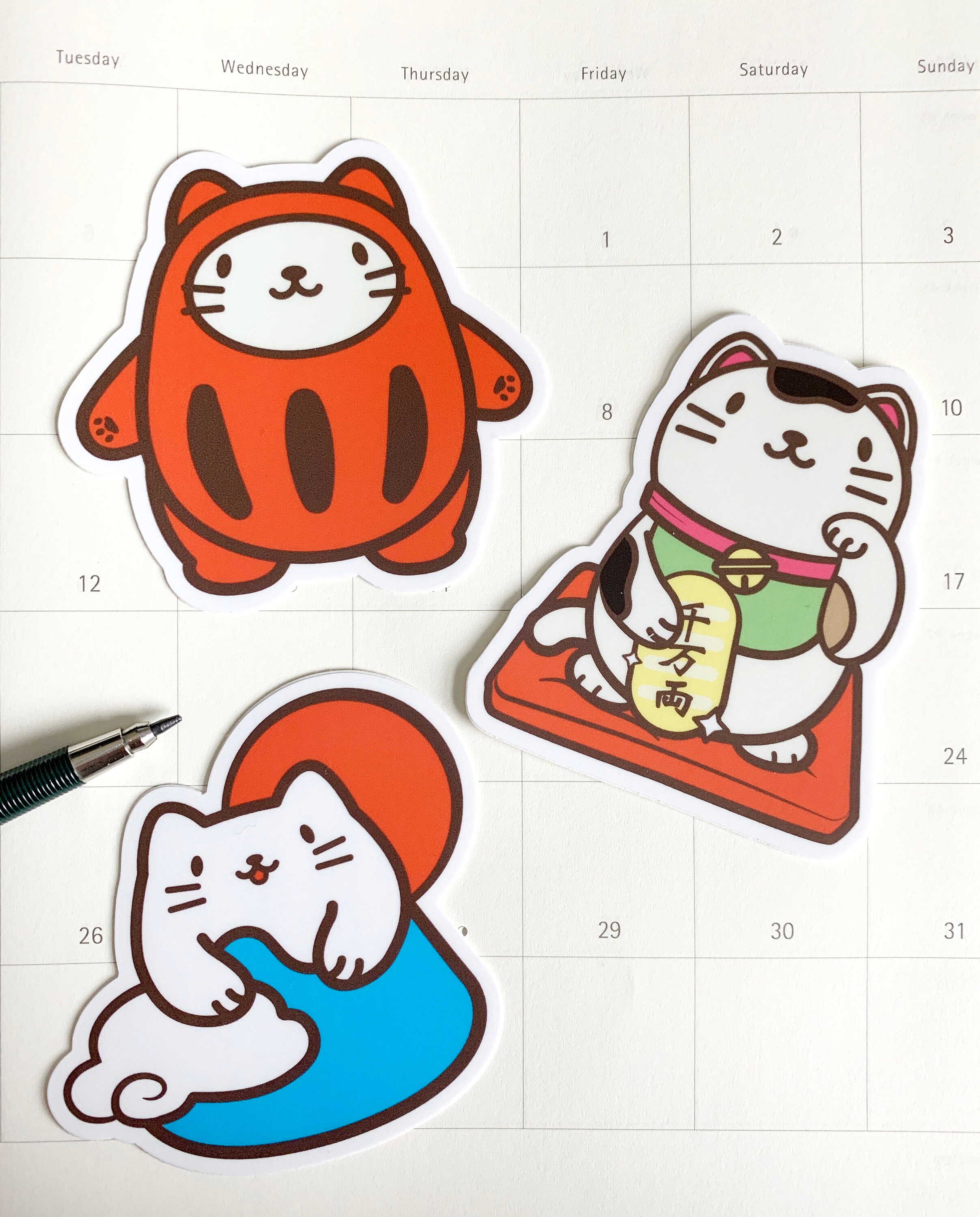 Japanese Good Luck Charm Die Cut Vinyl Sticker | Etsy