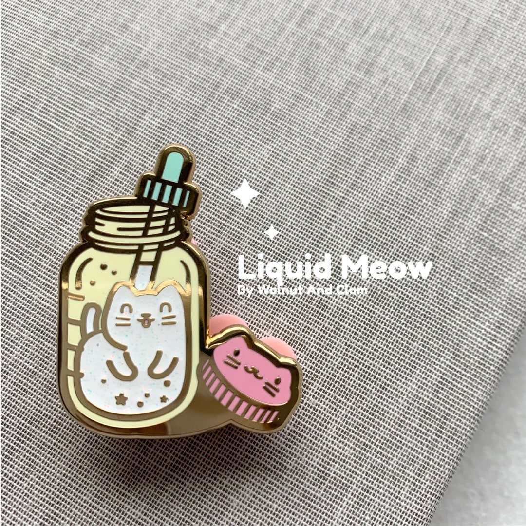Liquid Meow Hard Enamel Pin, Lapel Pin Jewelry, Gifts for Catlovers ...