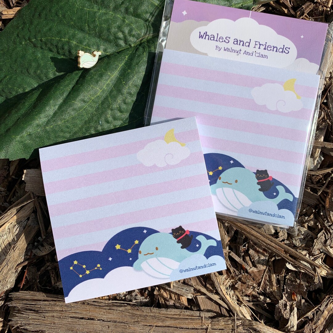 Whales and Friends Sticky Notes - Etsy