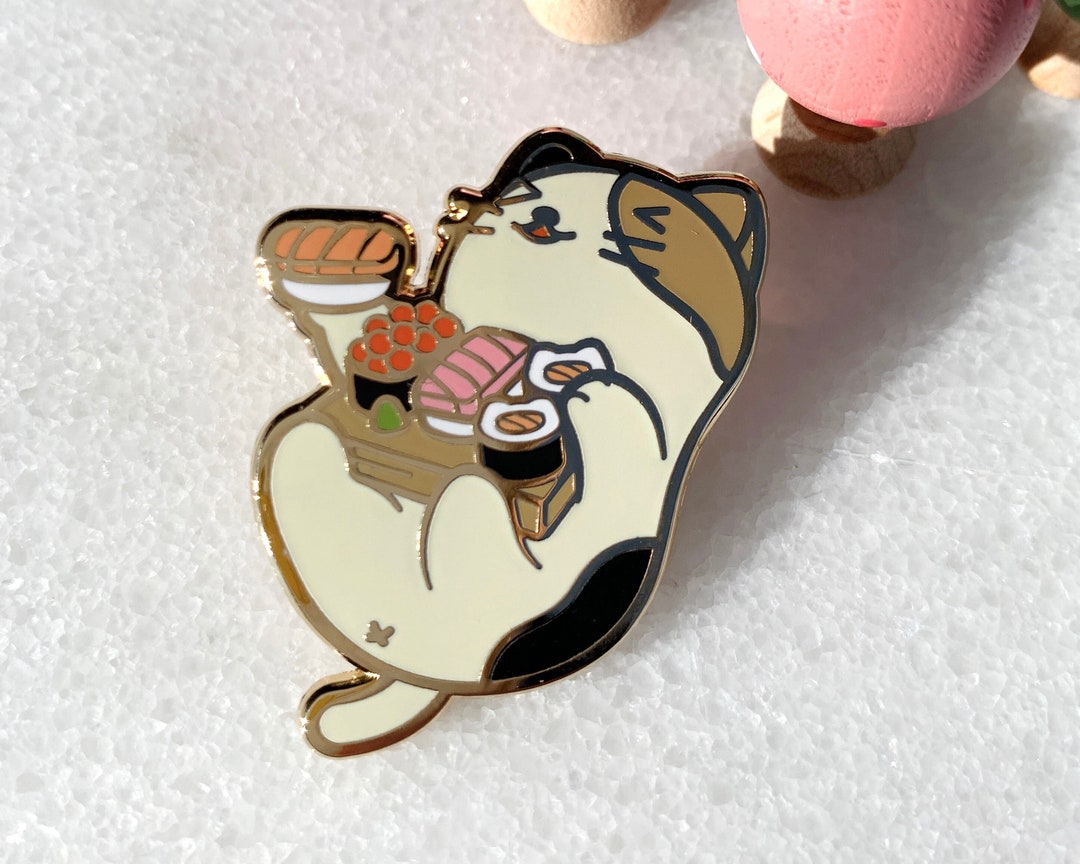 Sushi Cat Hard Enamel Pin, Lapel Pin Jewelry, Gifts for Catlovers ...