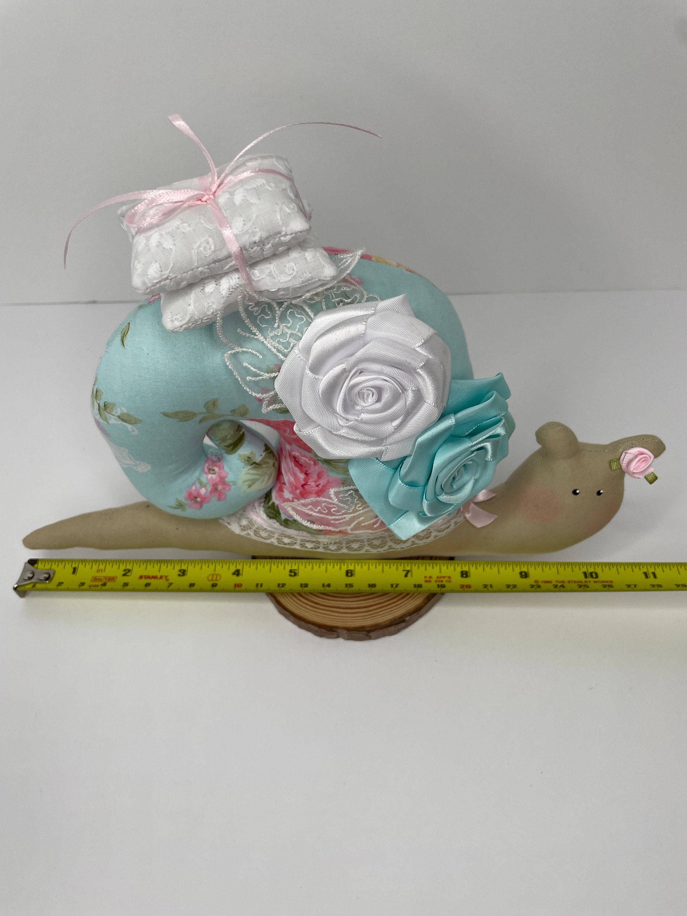 Tilda SNAIL With Pillows and Flowers Plush Snail Home Decor - Etsy