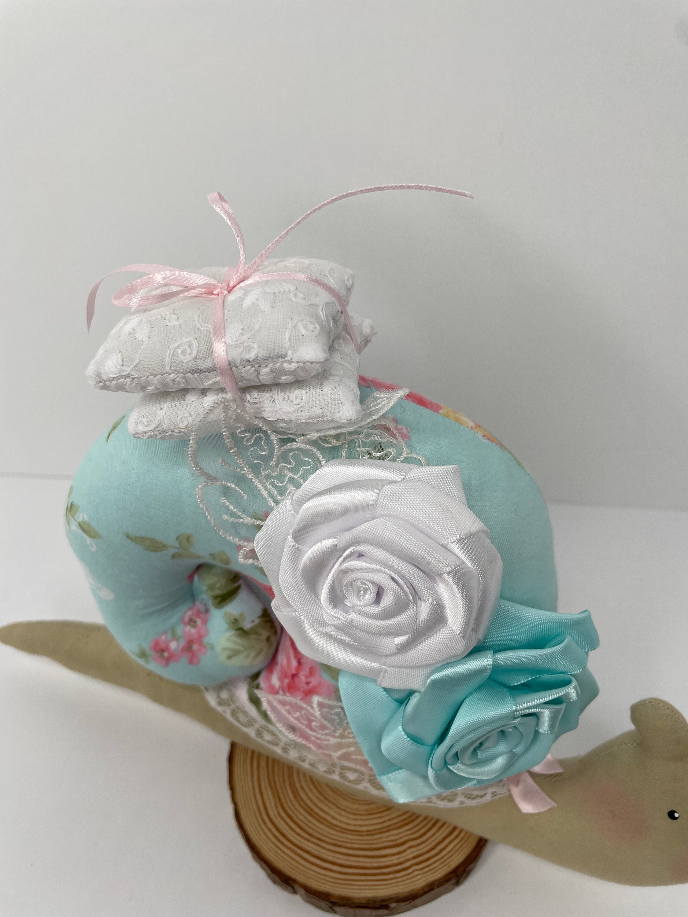 Tilda SNAIL With Pillows and Flowers Plush Snail Home Decor - Etsy