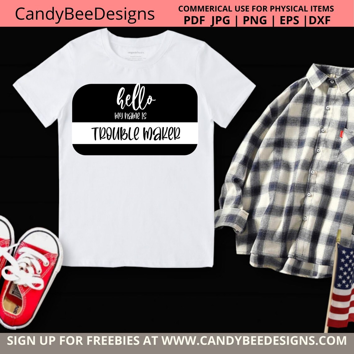 Hello My Name is Trouble Maker SVG | Toddler Shirt SVG | My Name is ...