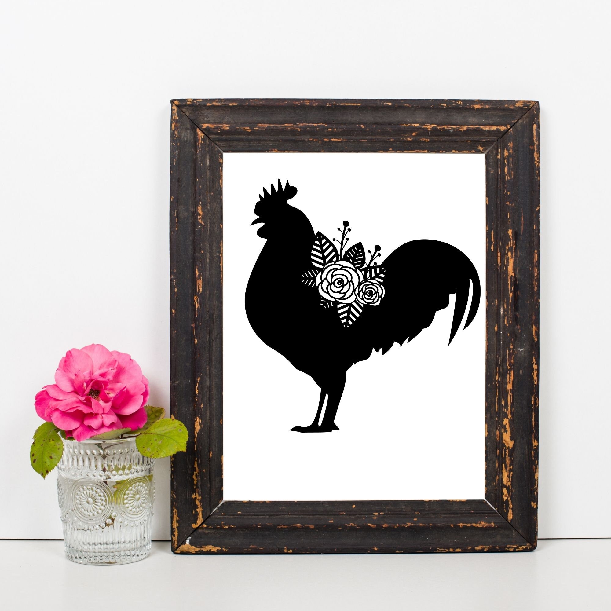 Gallo Granja SVG eps dxf 300 dpi Gallo SVG Polla svg gallo | Etsy