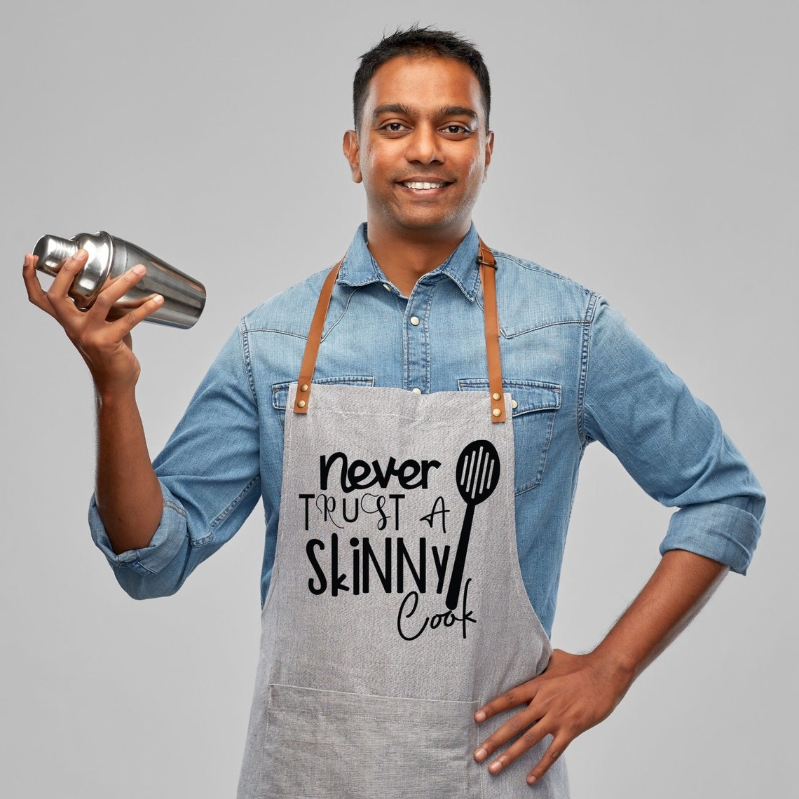 Never Trust A Skinny Cook SVG Cut File - Instant Download Skinny Chef ...