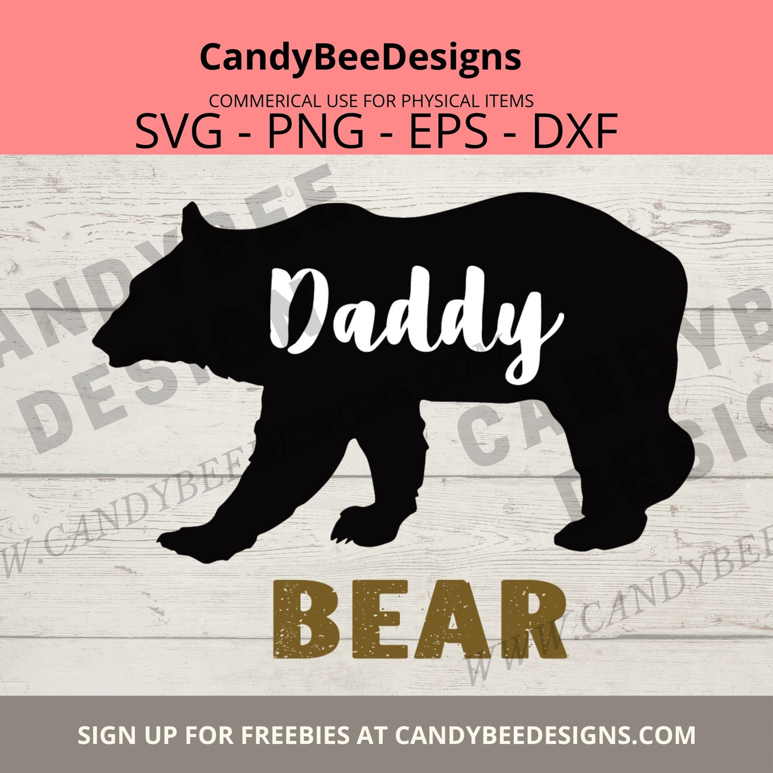 Daddy Bear SVG Papa Bear SVG First Fathers Day Svg Png Dxf and Eps Cut ...
