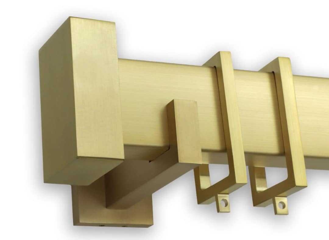 Metal Rectangular Curtain Rod Custom Length - Etsy