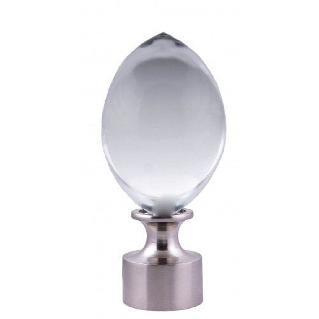 Acrylic Egg Finial for Acrylic, Lucite or Metal Curtain Rod - Etsy