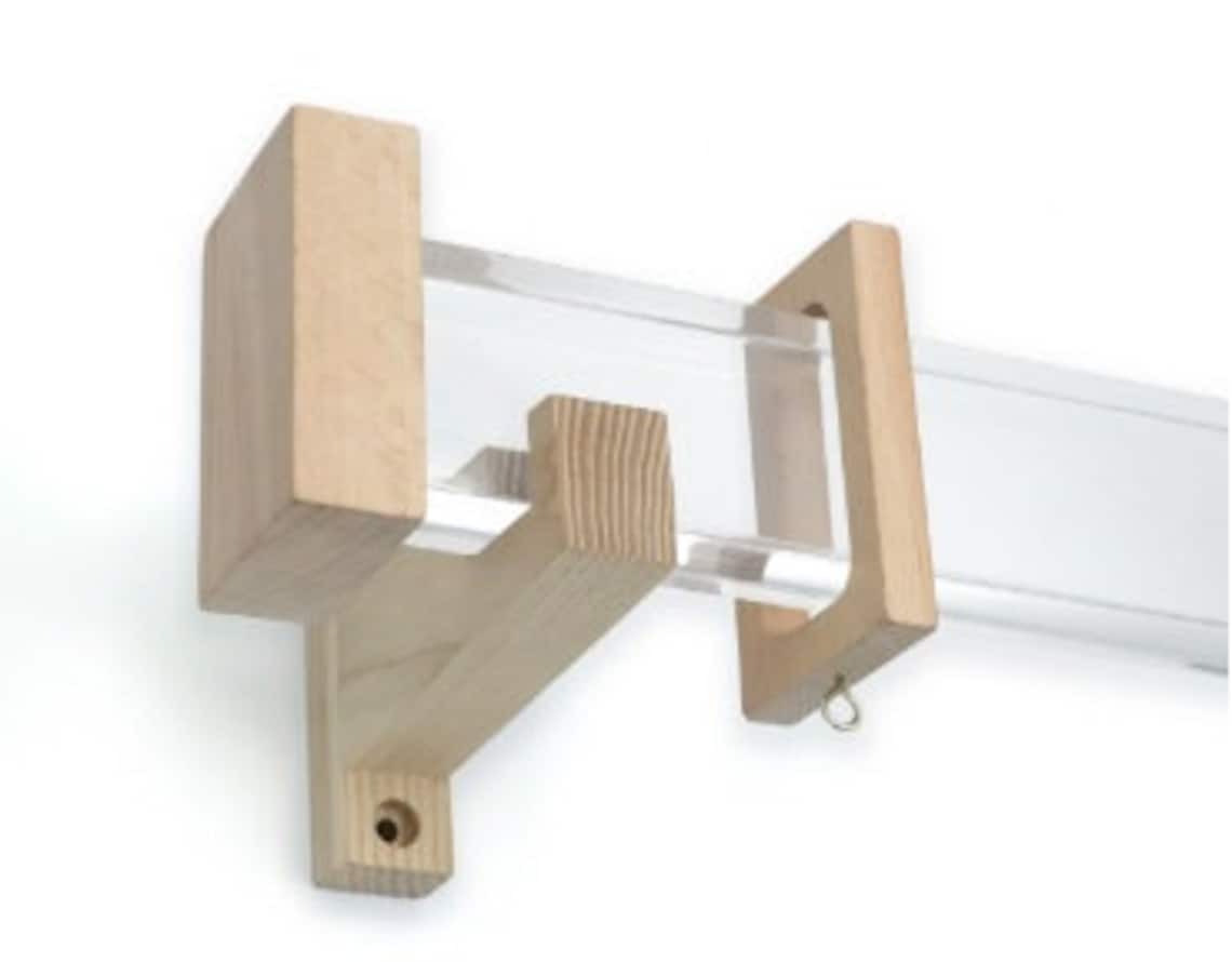 Lucite Rectangluar Curtain Rod Custom Options - Etsy