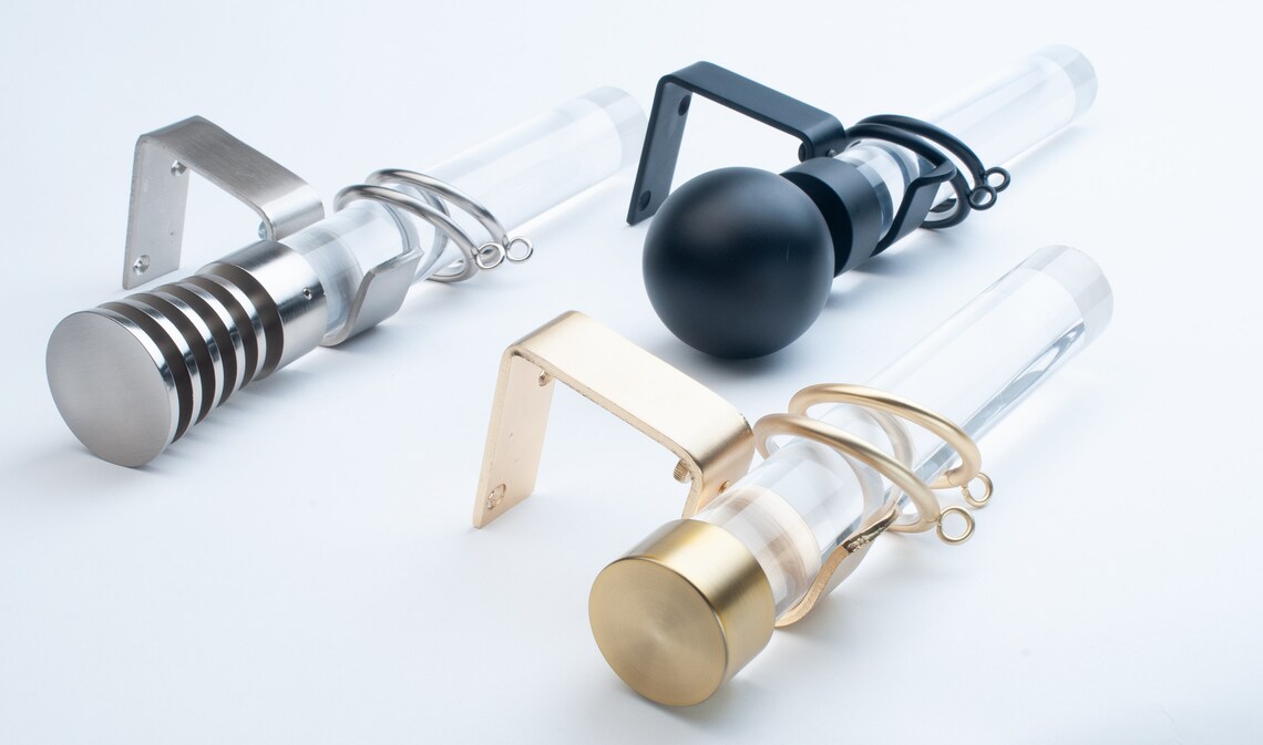 Acrylic / Lucite CUSTOM CUT Curtain Rod - Etsy