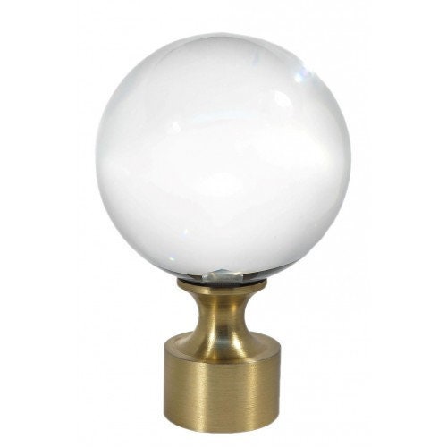 Acrylic Ball Curtain Rod Finial - Etsy