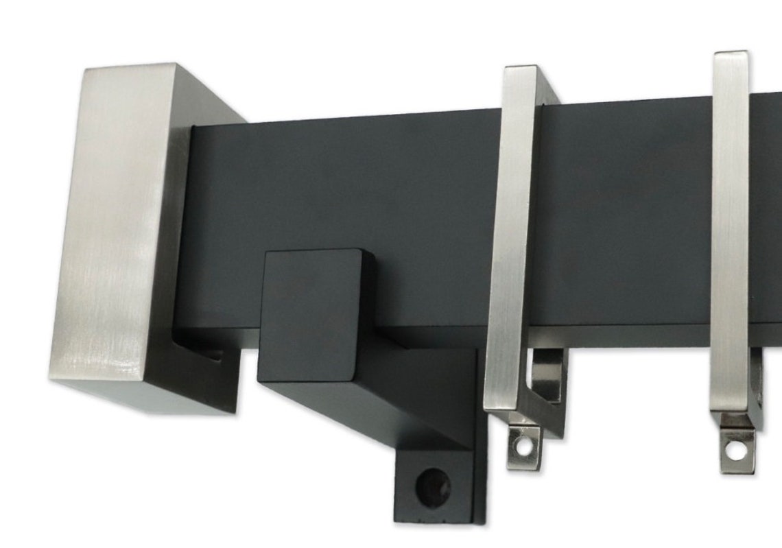 Metal Rectangular Curtain Rod Custom Length - Etsy