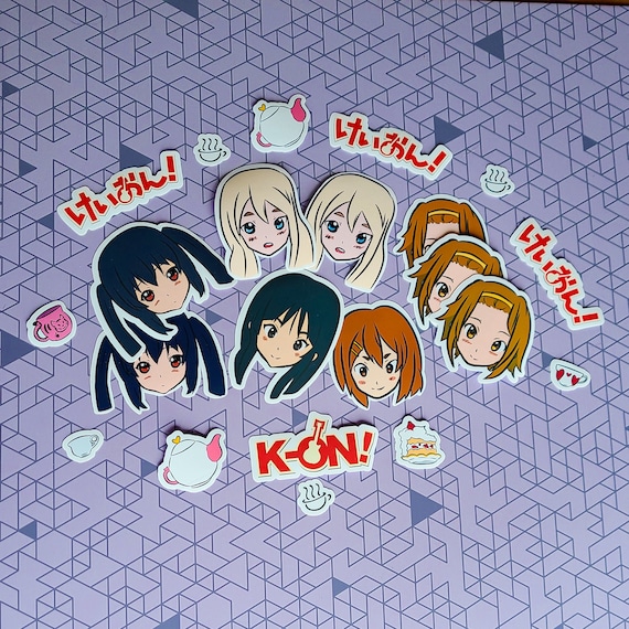 K-on Stickers: Mio Azusa Yui Ritsu and Mugi | Etsy