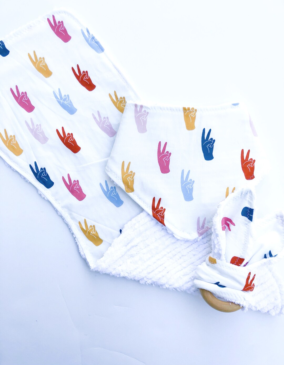 Peace Sign Baby Gift Set Baby Shower Gift for Baby Girl Hippie Bandana ...