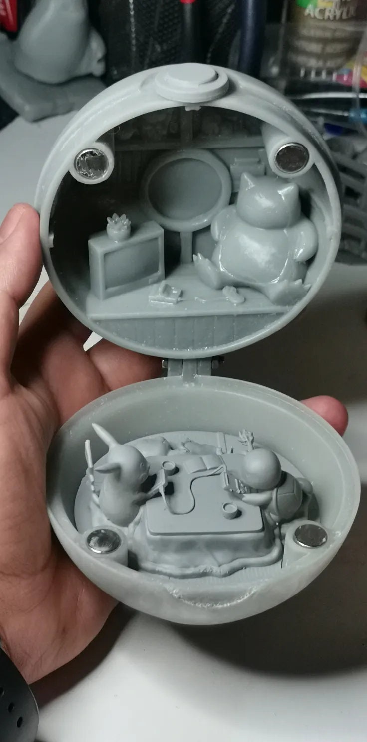 Inside the Pokeball Diorama 3d Print STL Download - Etsy