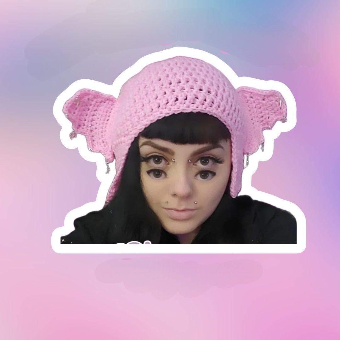 Pink Fairy Ears Crochet Nymph Ear Hat Pink Nymph Ears Fairycore Hat - Etsy