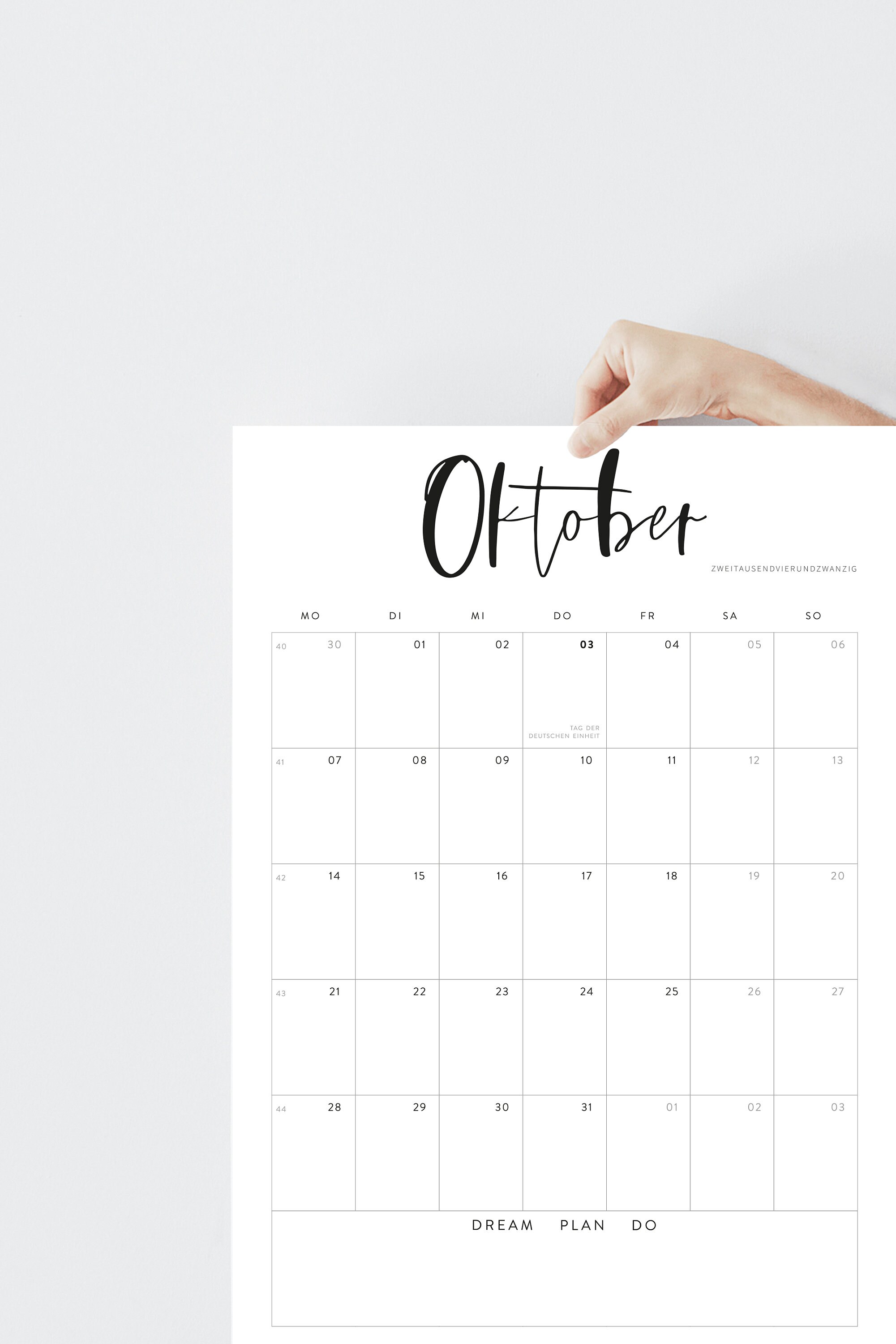 Calendar 2024 Din A4 PRINTABLE Handlettering - Etsy