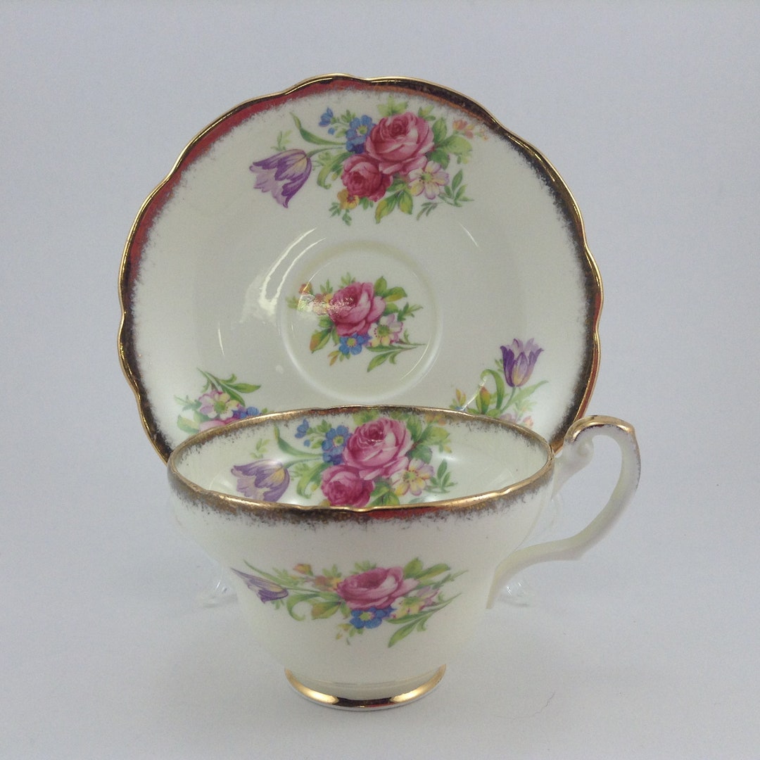 EB Foley Teacup and Saucer Foley Tulip 2705 Foley Bone China Vintage ...