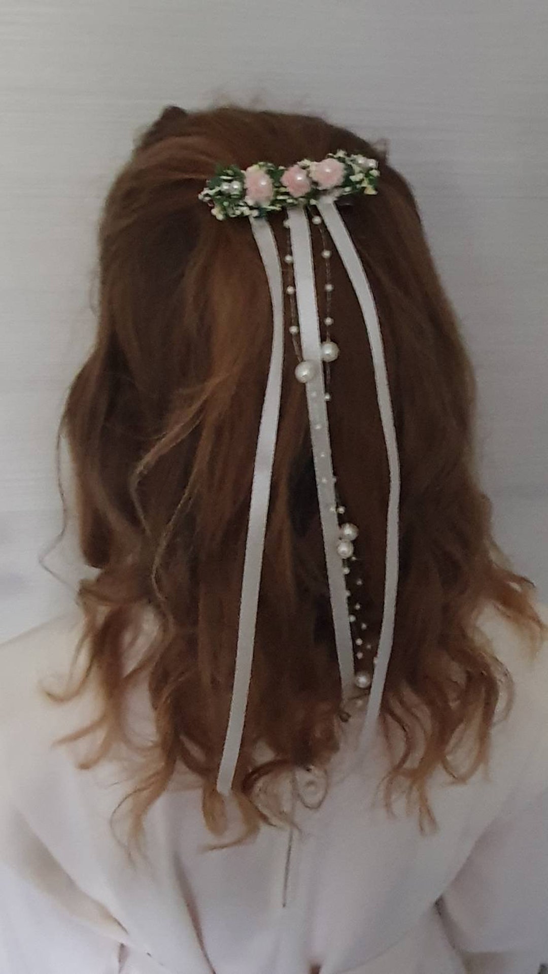 Communion Clip Flower Wreath Hairband Hair Accessory Hair Clip Floral ...