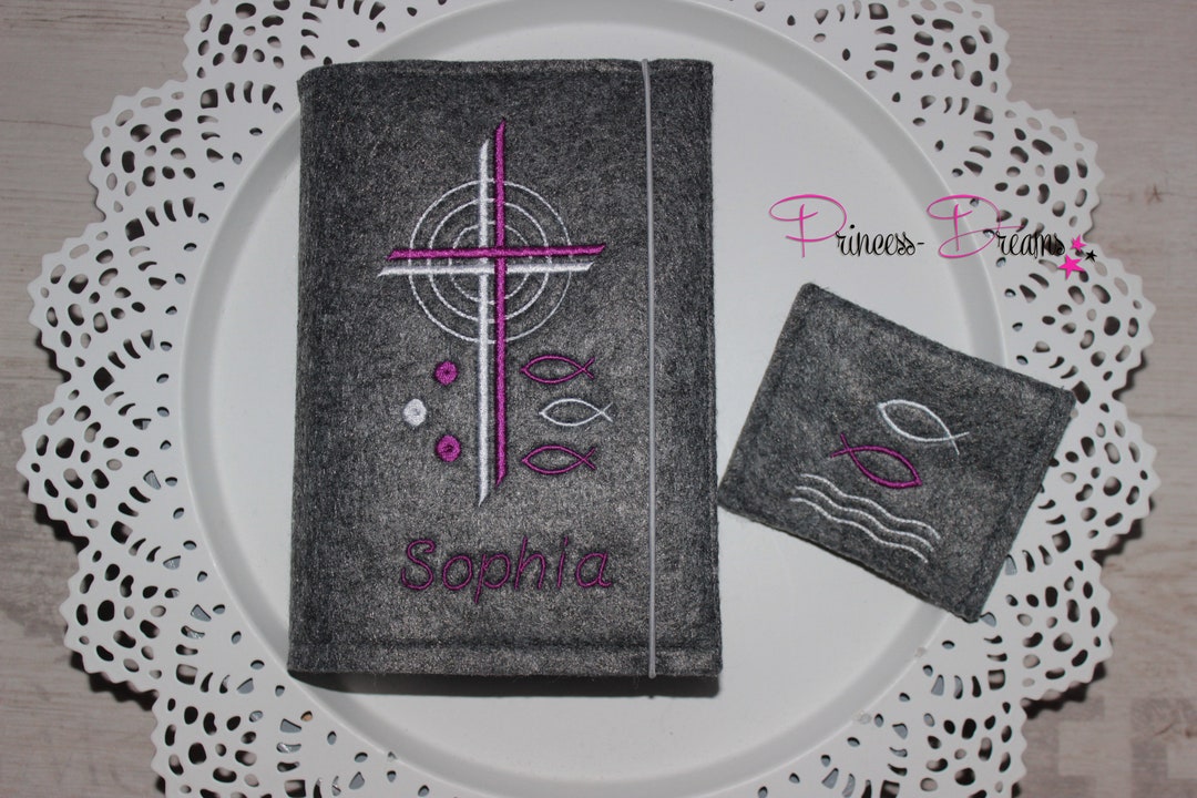 Set of Hymn Book Covers and Rosary Bags Made of Felt for Girls, Hymn ...