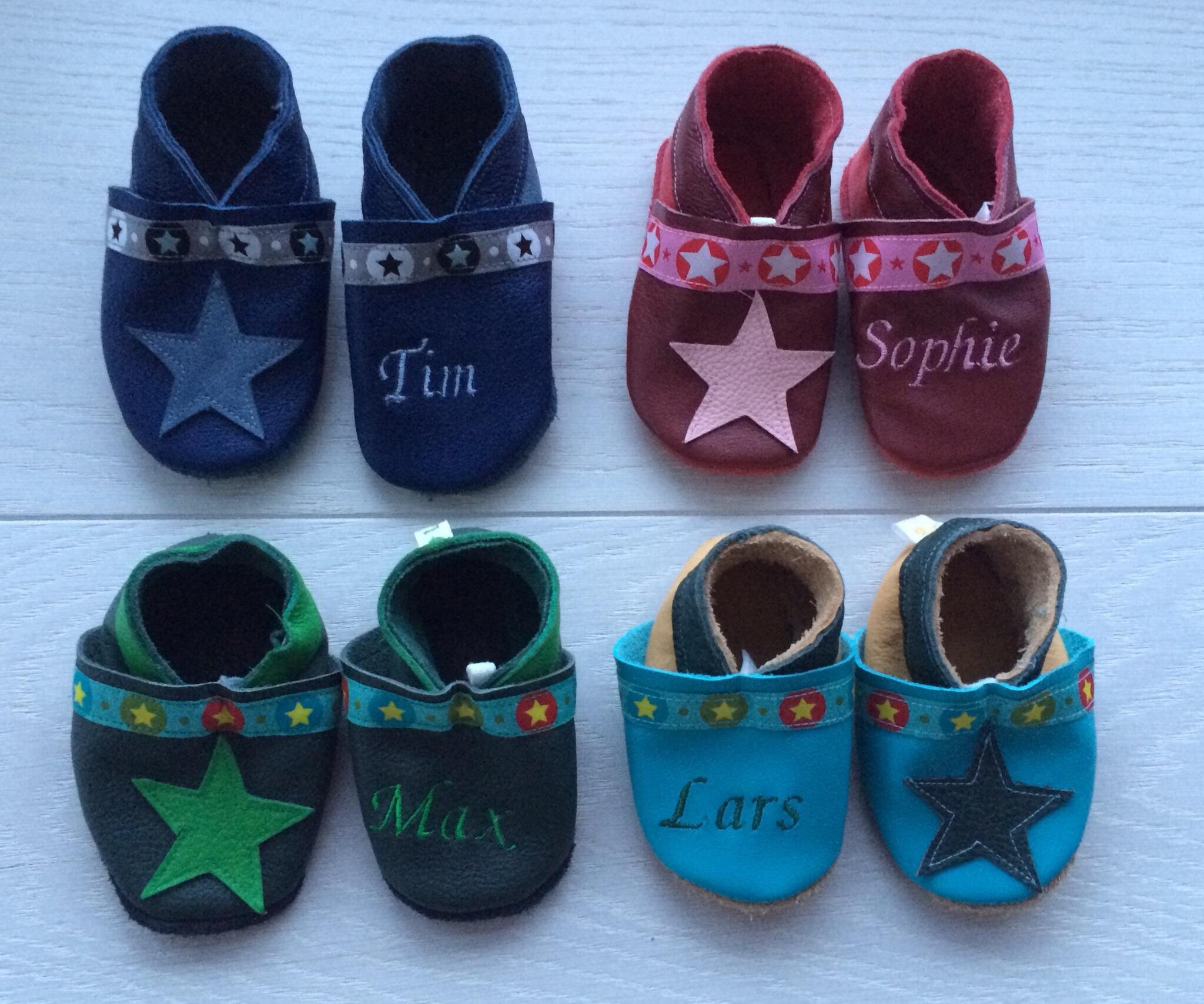 Crawler Shoes / Leather Shoes With Star and Name - Etsy UK