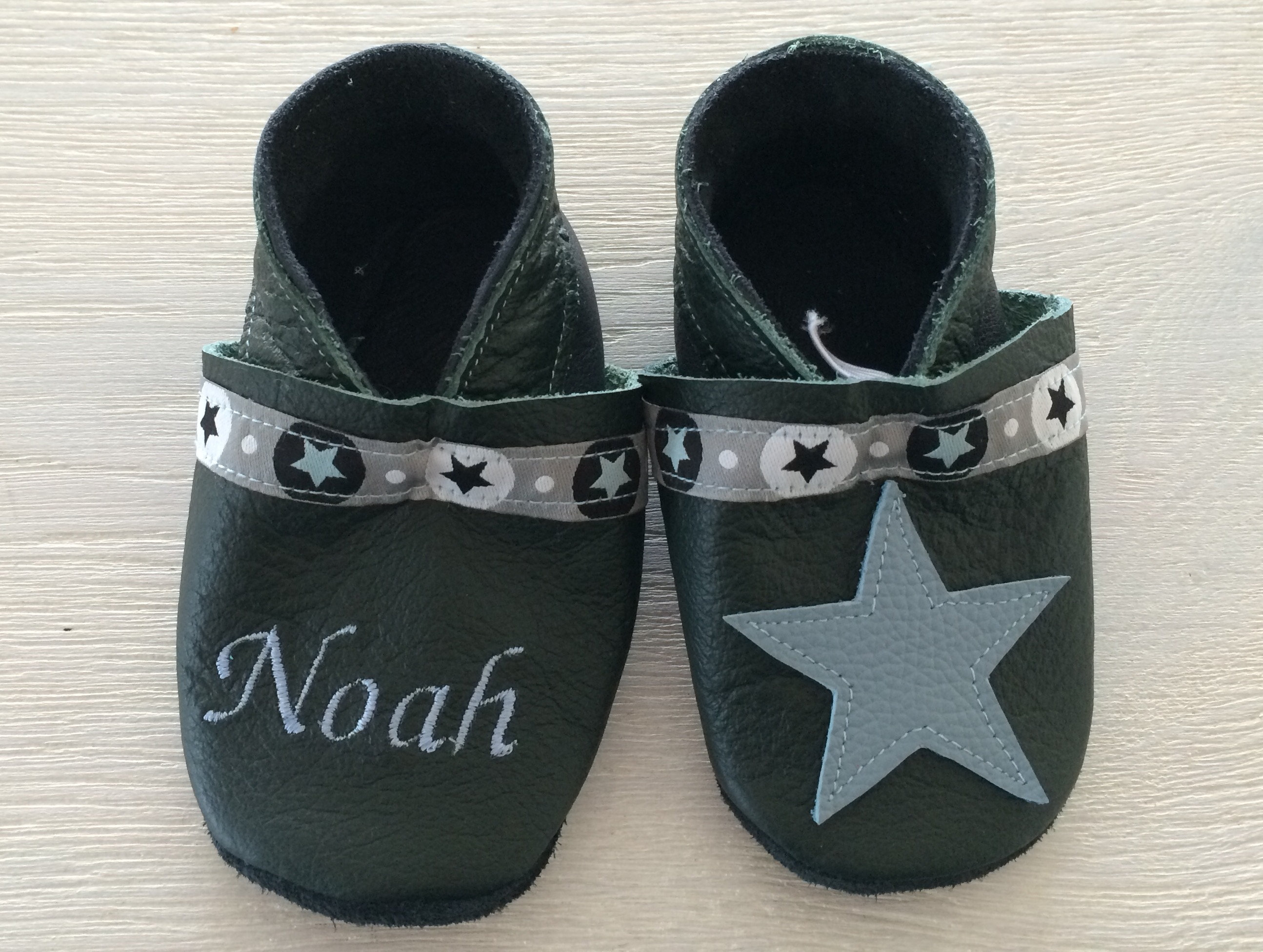 Crawler Shoes / Leather Shoes With Star and Name - Etsy UK