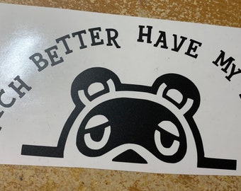 Tom Nook Car Decal - Etsy