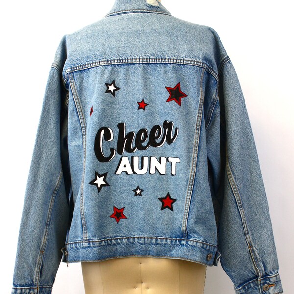 Custom Cheer Denim Jacket - Etsy