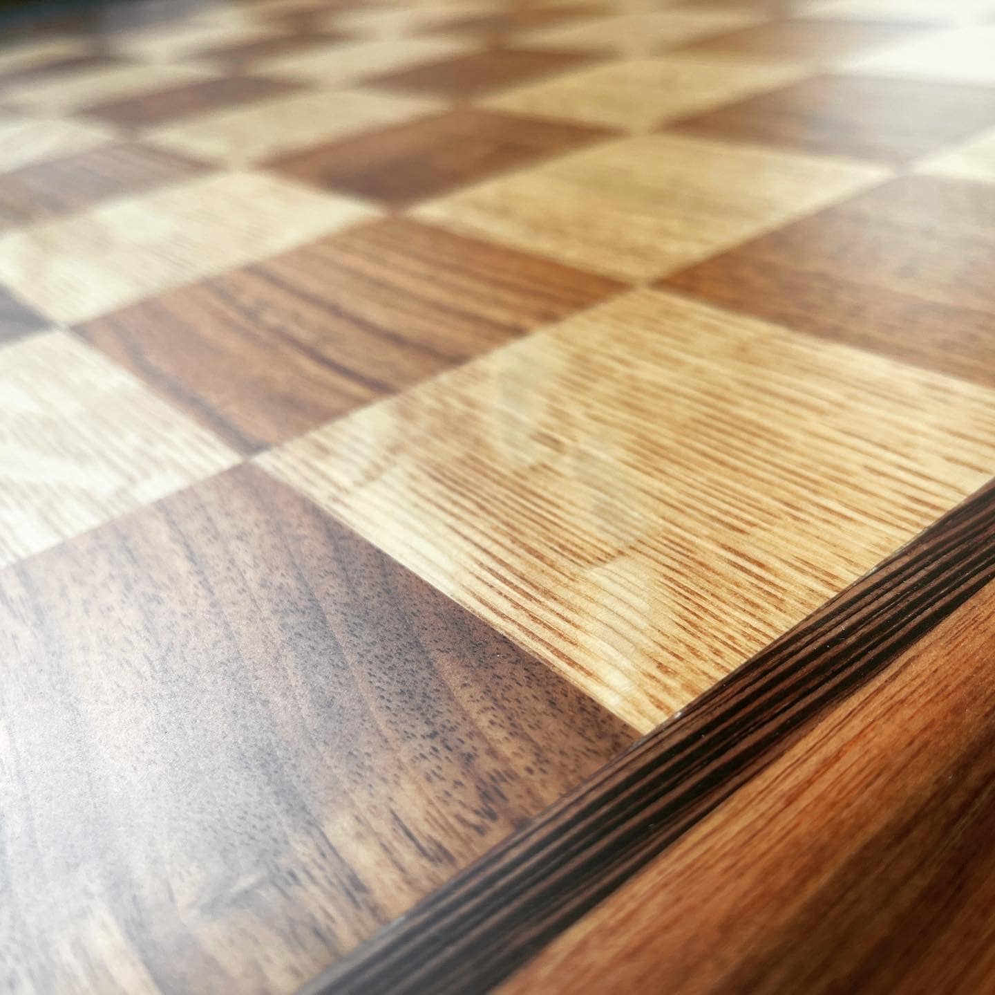 Custom Solid Wood Chess Board Handmade Tournament Size 2 1/4 Square 18 ...