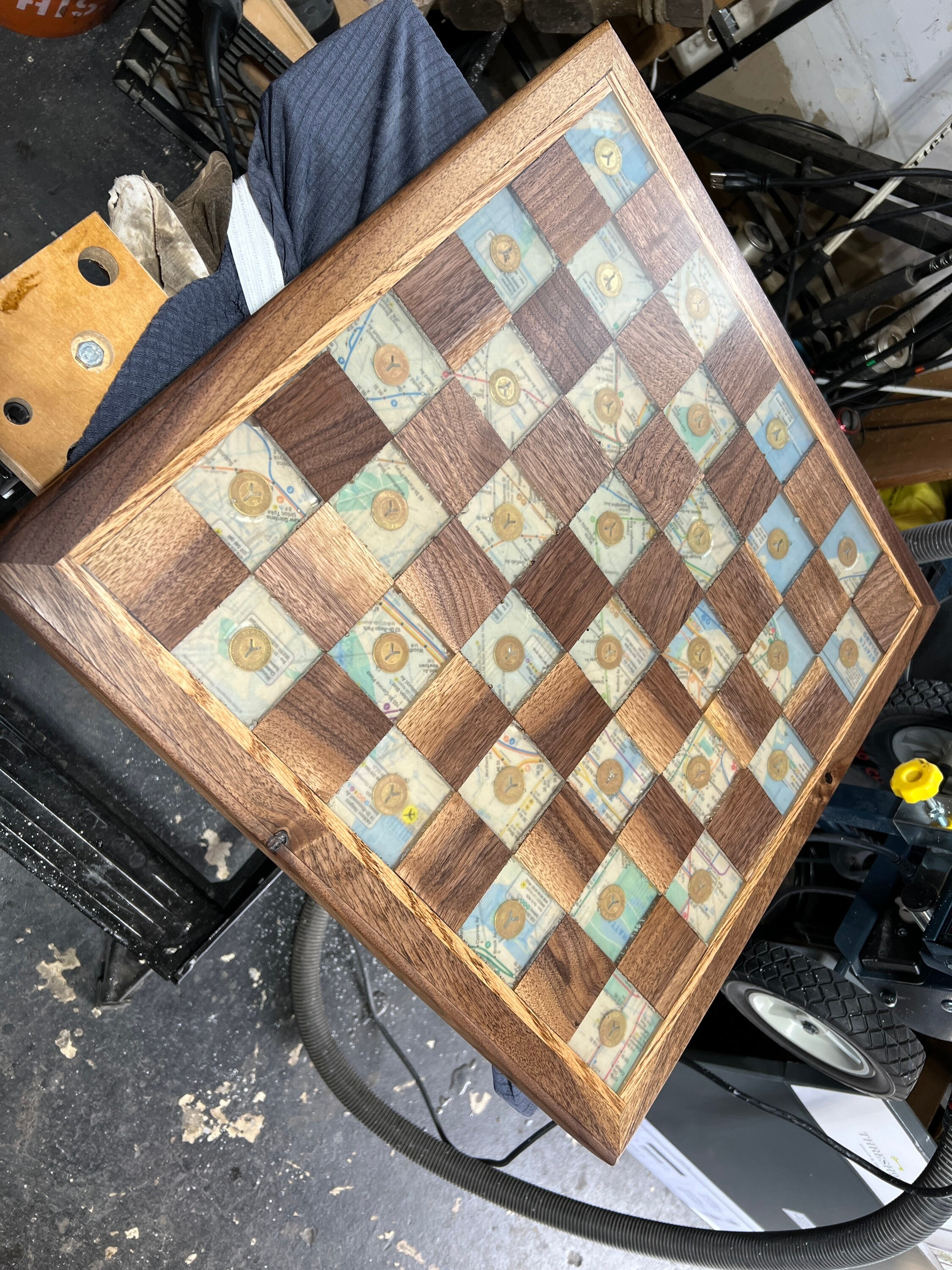 Custom Wood Epoxy Resin Chess Board Handmade Tournament Size 2 1/4 ...