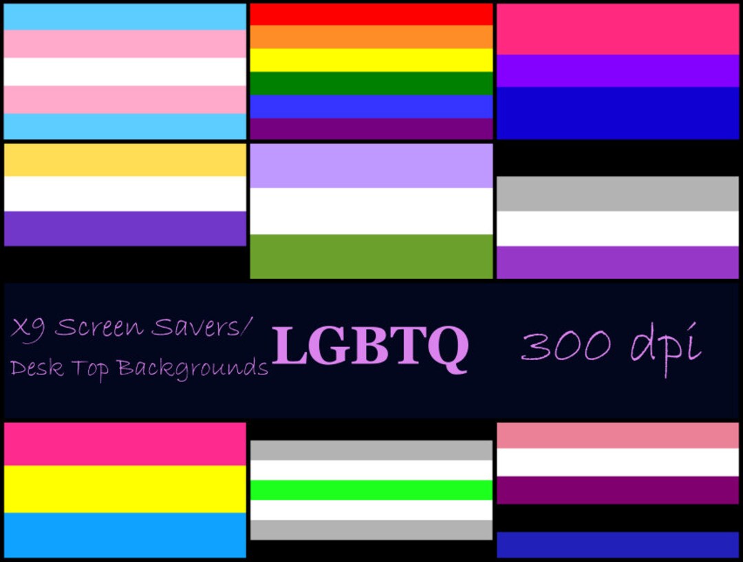 X9 LGBTQ Desktop Backgrounds Screen Savers Digital Download 300 Dpi ...