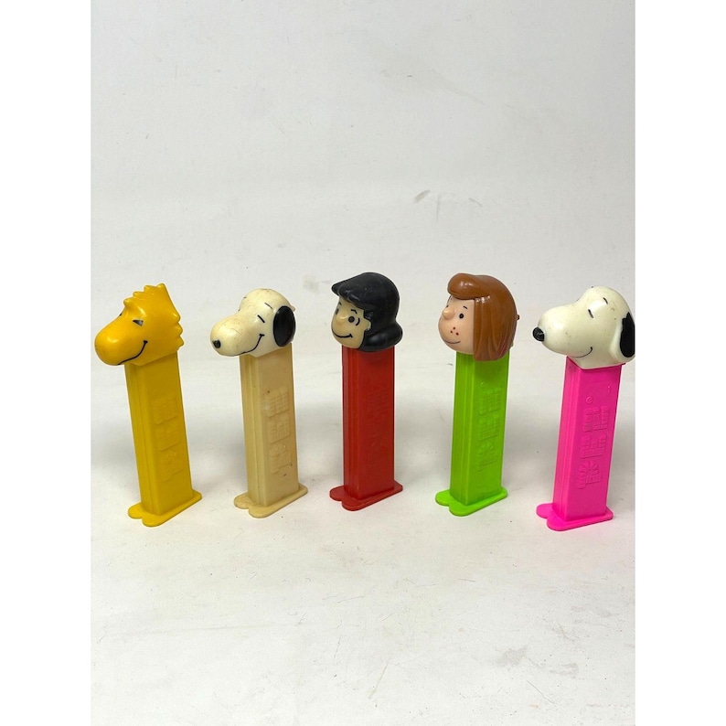 Vintage Lot PEZ Cartoons Snoopy, Woodstock Candy Dispenser 1990s - Etsy