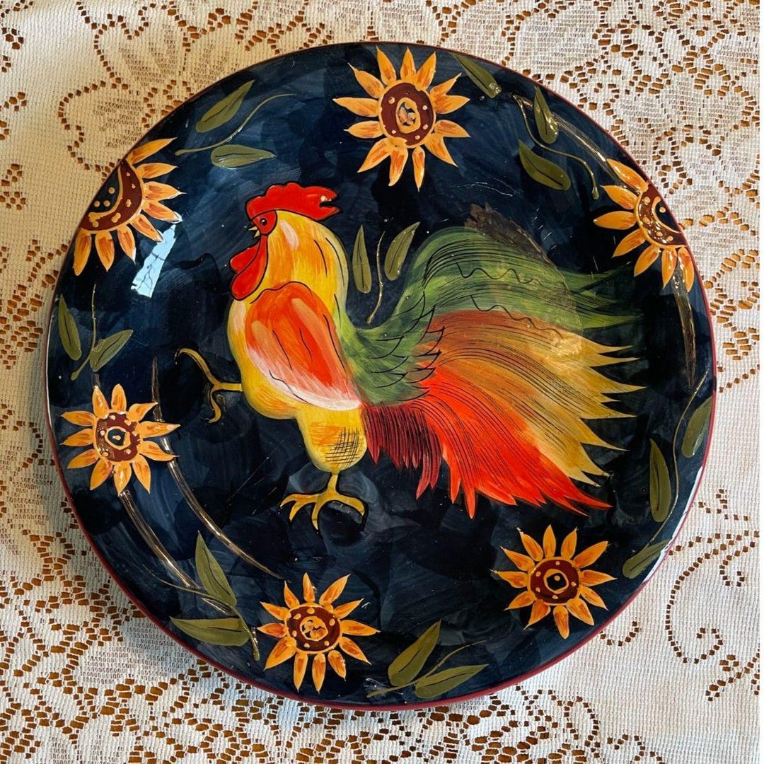 Susan Winget 1980 Rooster Dinner Plate Plates 11 Certified Inter. Hand ...