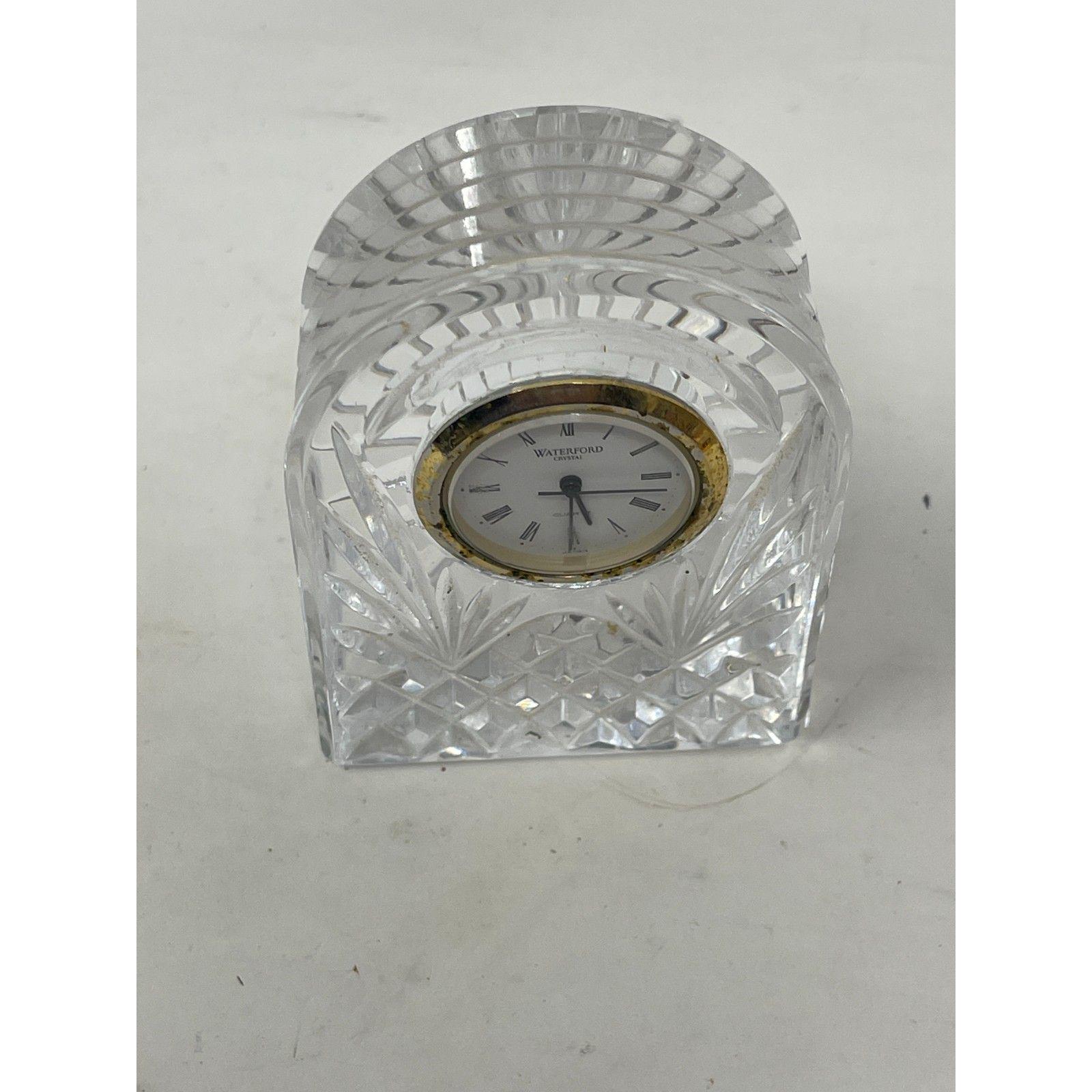 Vintage Waterford Crystal Mantel Desk Clock Home Decor Shelf Display ...