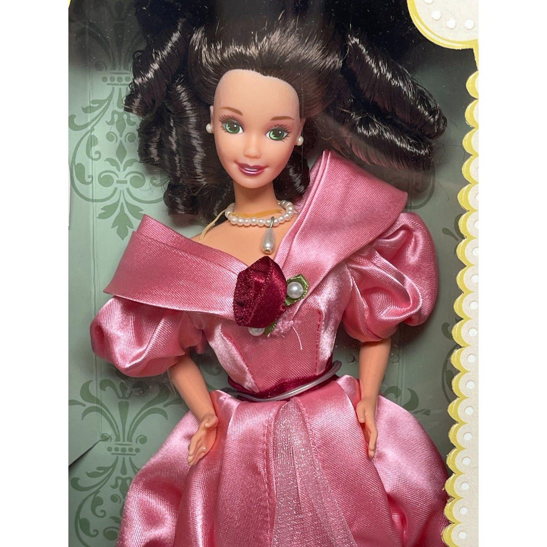 Vintage Sweet Valentine Barbie Hallmark Special Ed Victorian Pink Dress ...