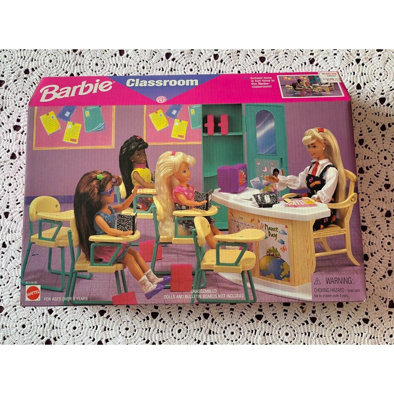 Barbie Classroom Playset School-time Fun 1996 Mattel No 67114-91 NRFB ...