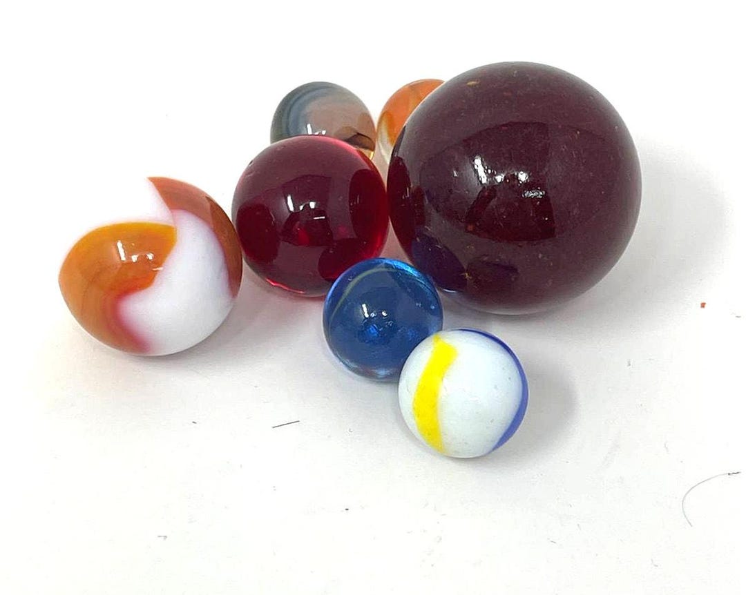 Lot 1 Vintage 1970s Marbles Various SIZE Boulder Shooter Toothpaste ...