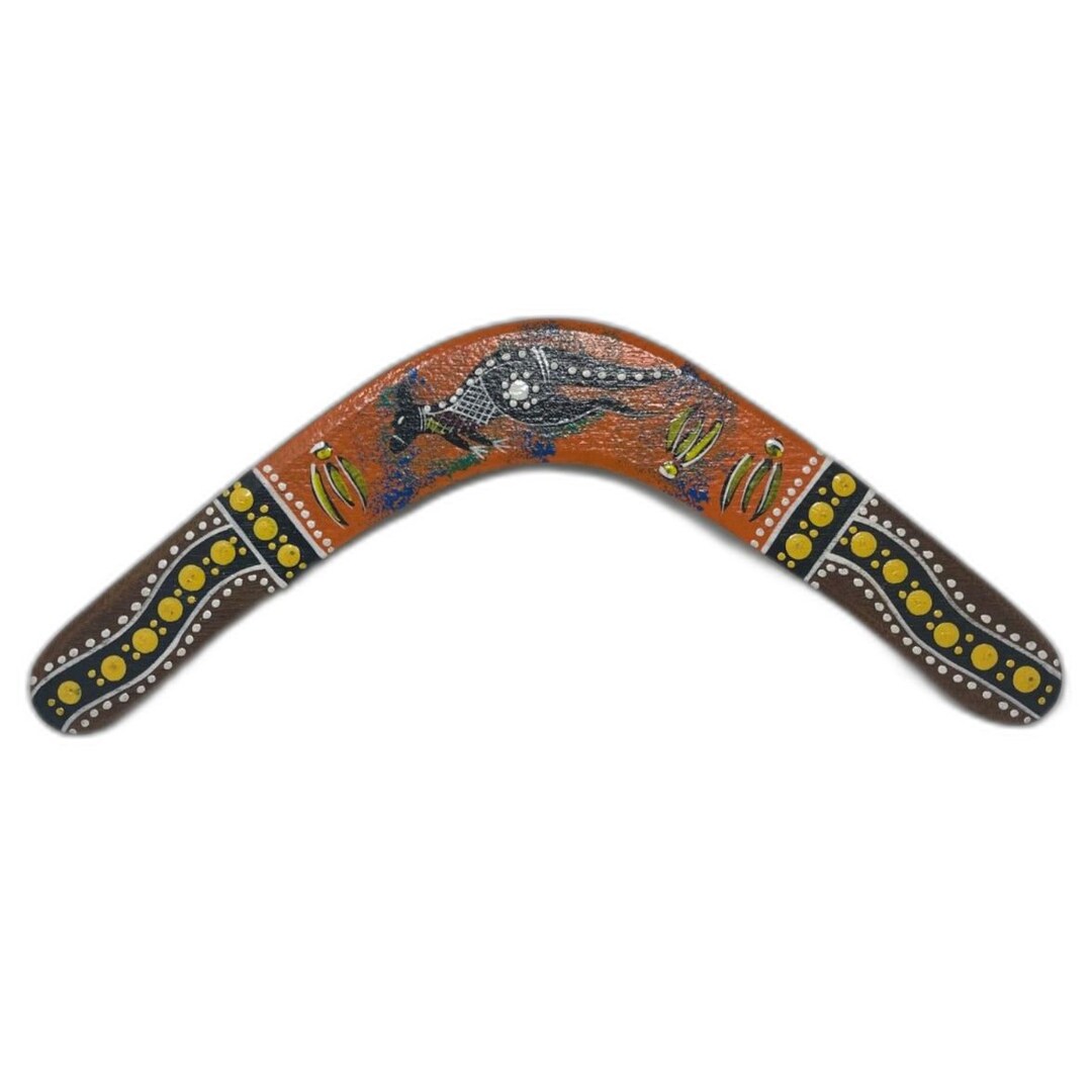 Authentic Australian Boomerang Art Hand Painted by Dan Roberts in Wood ...