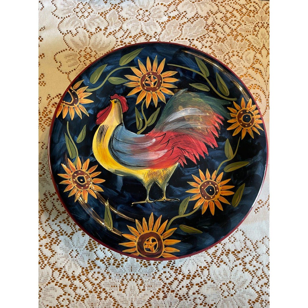 Susan Winget 1980s Rooster Dinner Plate Plates 11 Certified Inter ...