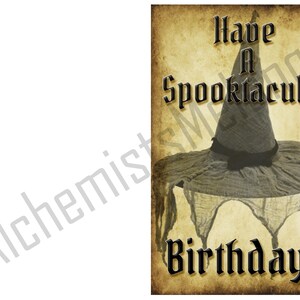 Birthday Halloween Card Instant Download Have A Spooktacular Birthday ...