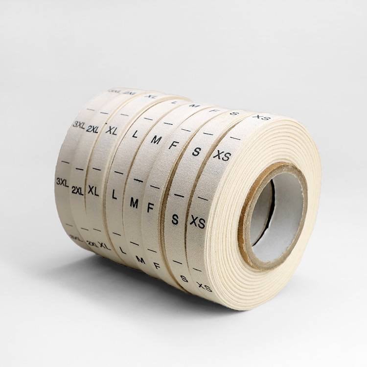 500 Cotton Printed Size Labels in a Roll for Clothing - Etsy