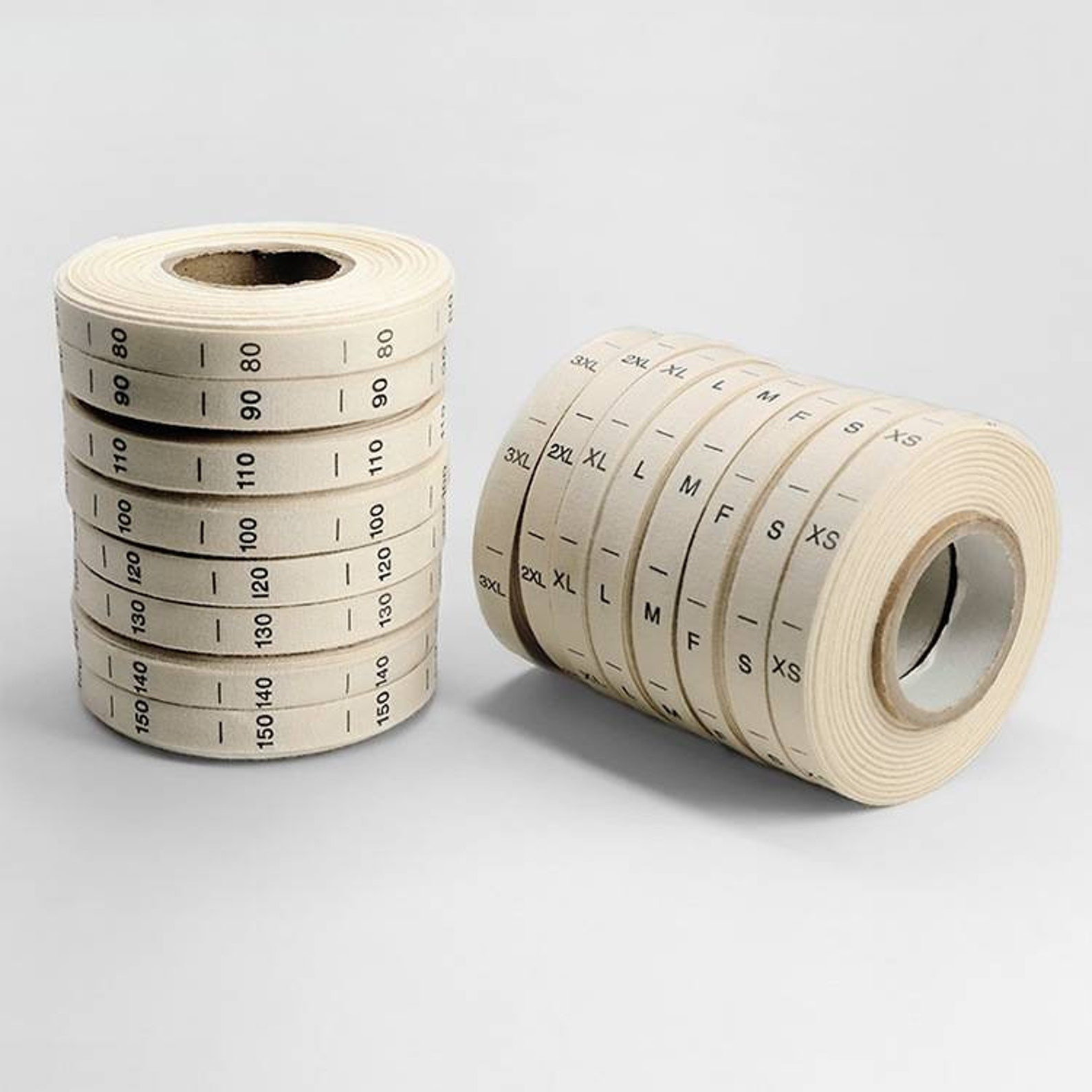 500 Cotton Printed Size Labels in a Roll for Clothing - Etsy