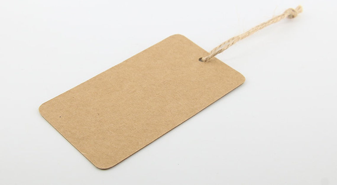 Blank or Custom Kraft Hang Tag With Free String 5x9cm | Etsy