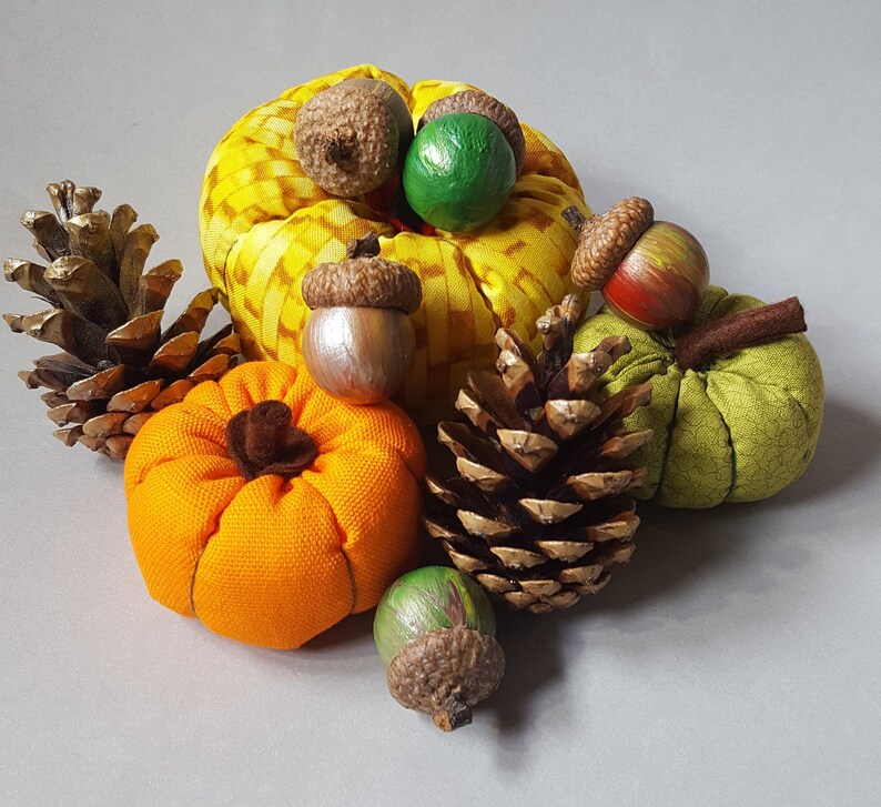 Decorative Acorns Set of 5, Made of Wood With Real "caps" - Etsy