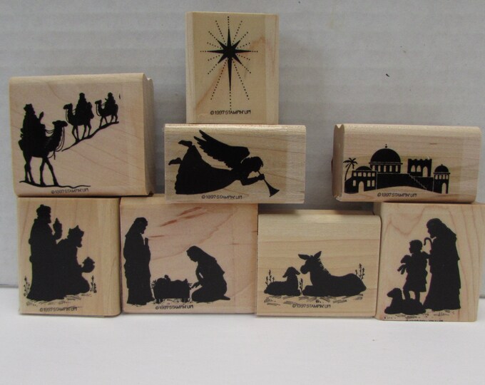 Stampin up Nativity Silhouette 8 Rubber Stamps Christmas 1997 - Etsy