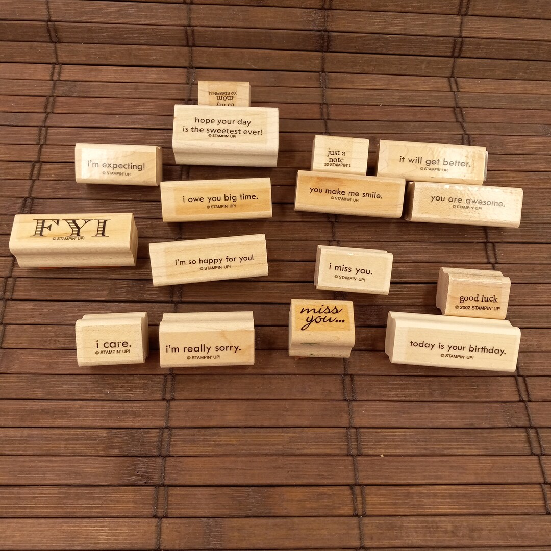 Stampin up FYI 16 Rubber Stamp Card Making Set I'm Expecting You Make ...