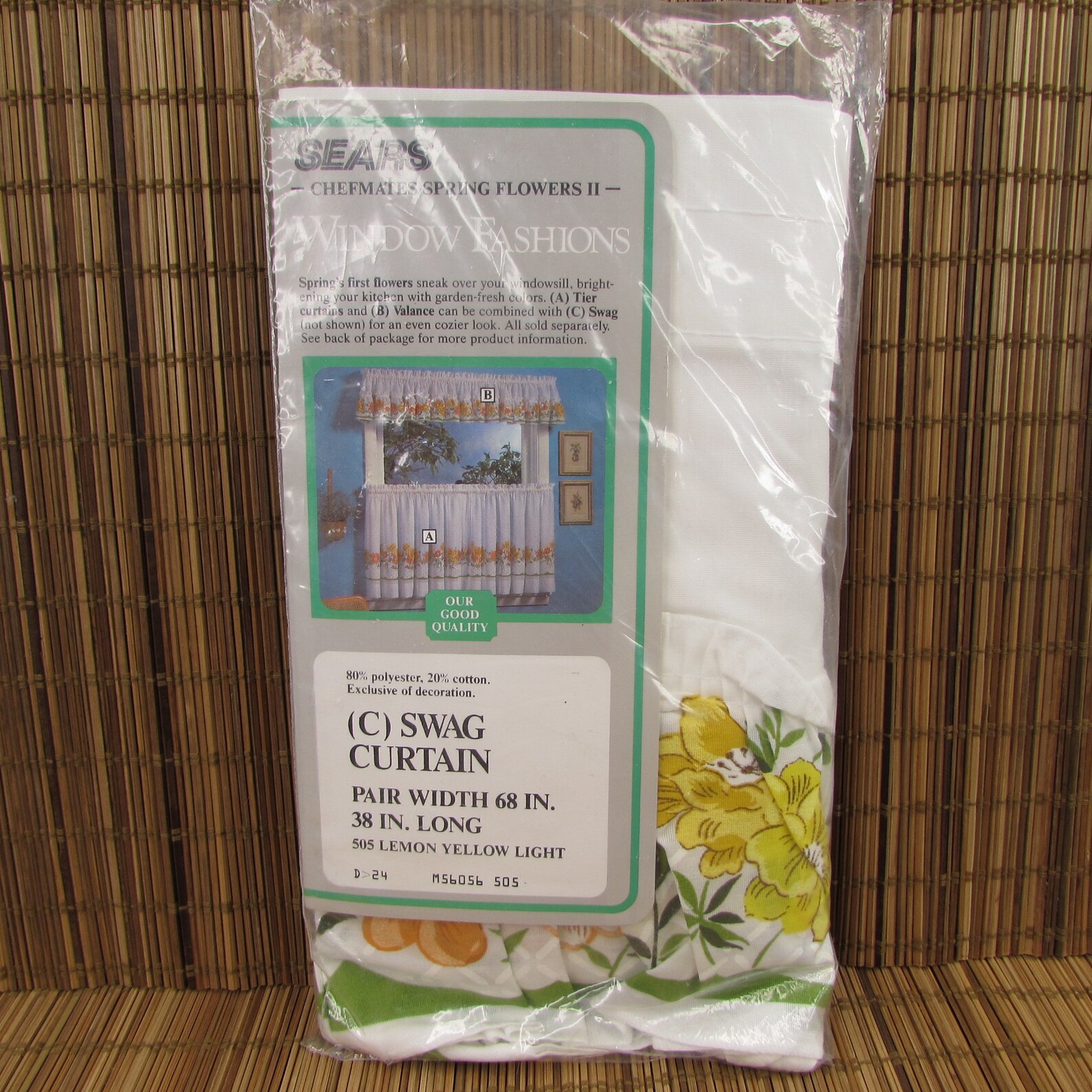 Vintage Sears Chefmates Spring Flowers II Swag Curtain Pair - Etsy