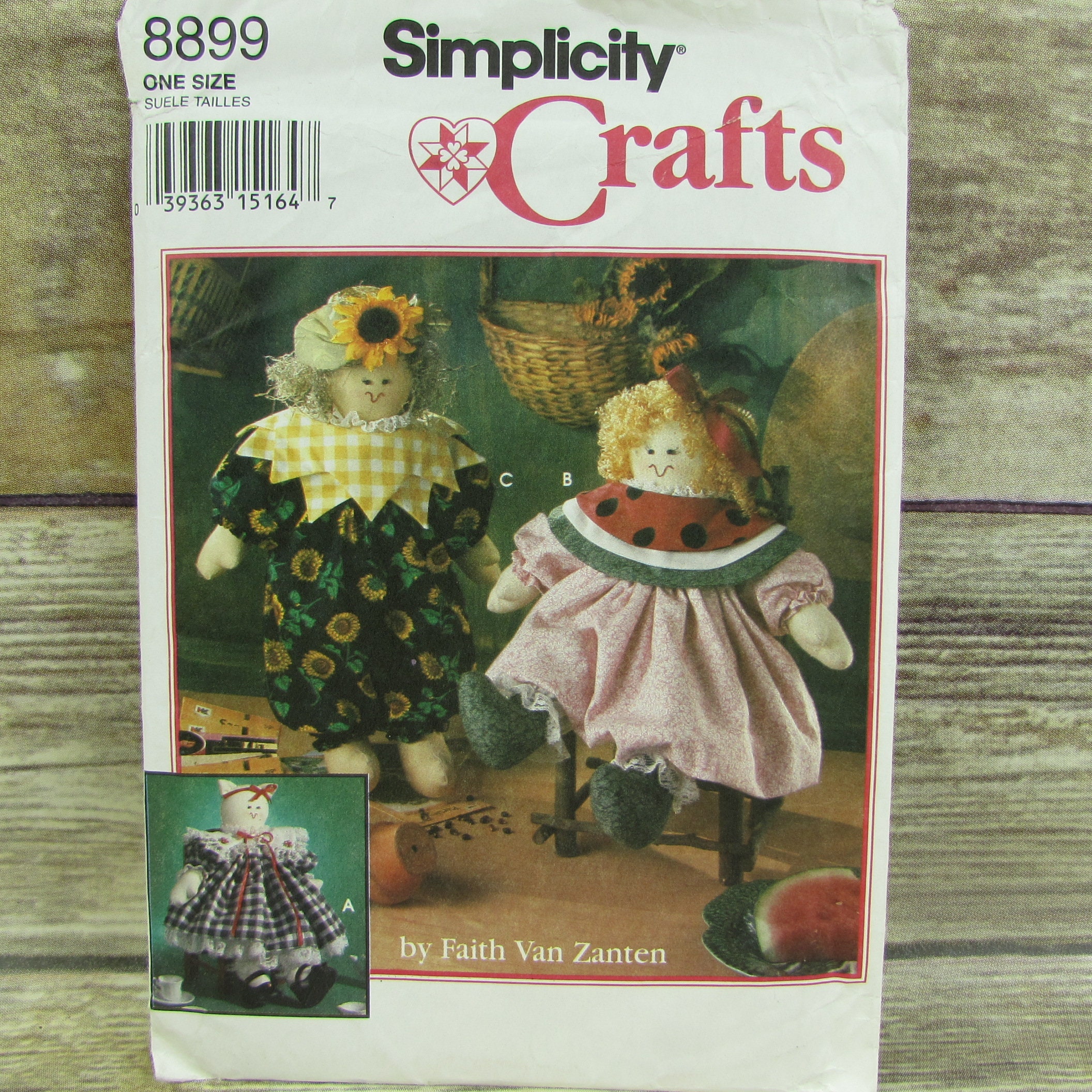 Stuffed Doll Cat 17 Home Decor Faith Van Zanten Simplicity Crafts 8899 ...