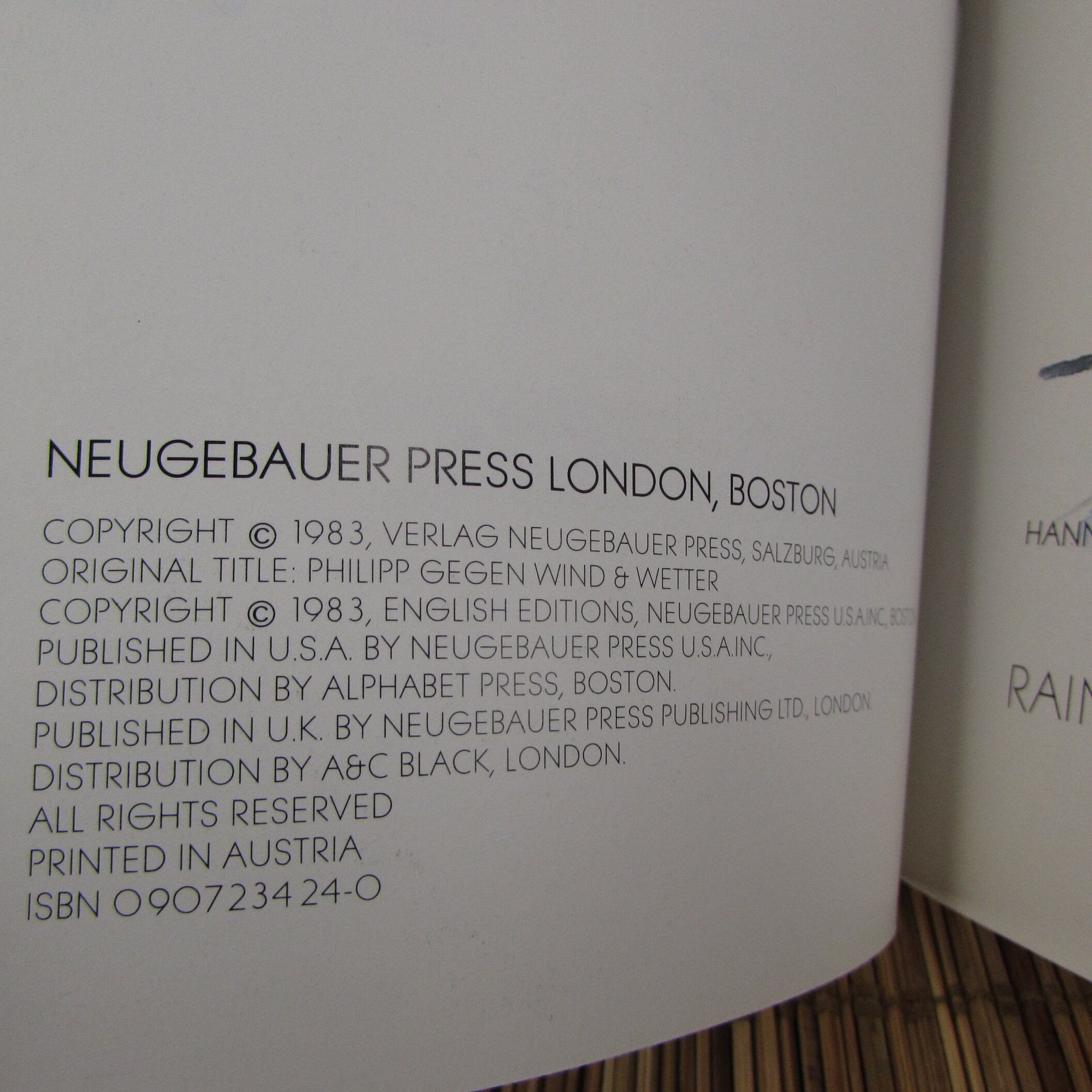 Rainy Day Max A Max the Mouse Picture Book Hanne Turk 1983 - Etsy